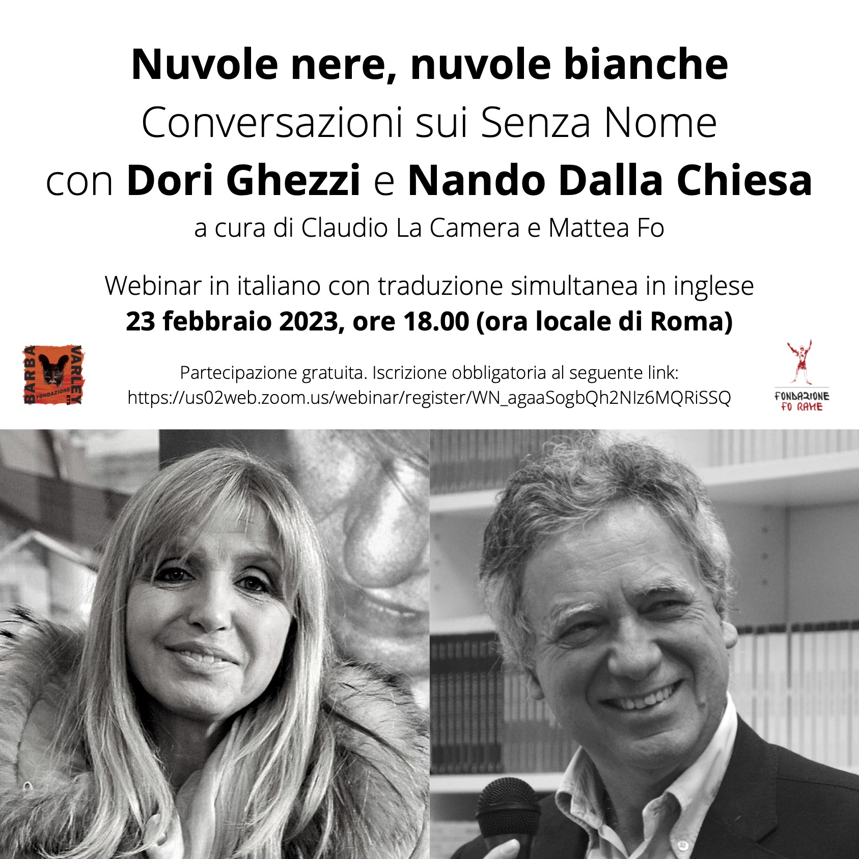 Nuvole nere, nuvole bianche. Conversazione sui Senza Nome con Dori ...